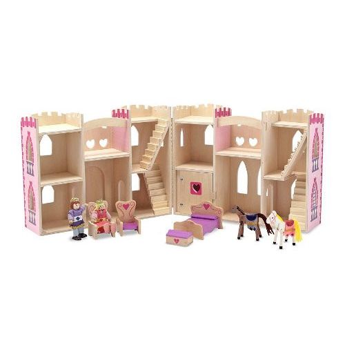 Melissa & Doug Fold and Go Princess Castle Set -Multi-Coloured