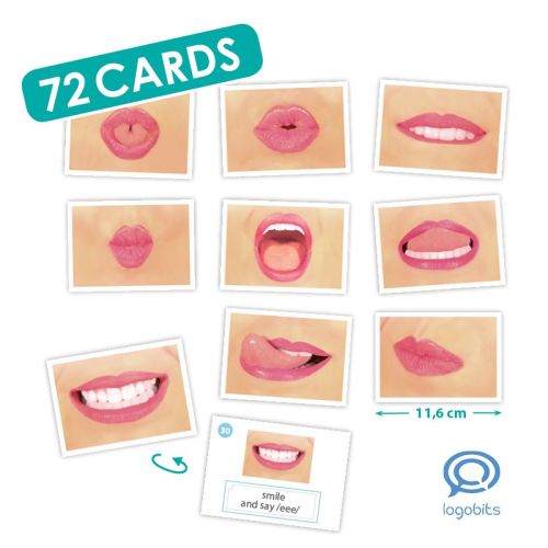 Oral motor speech therapy cards