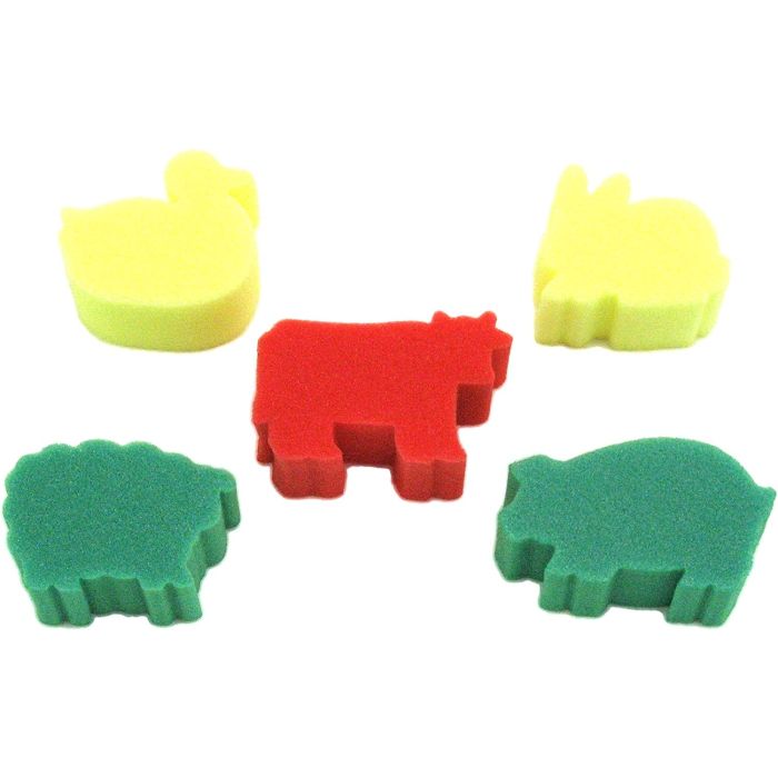 Farm Animal Themed Sponge Painting Set (of 5)