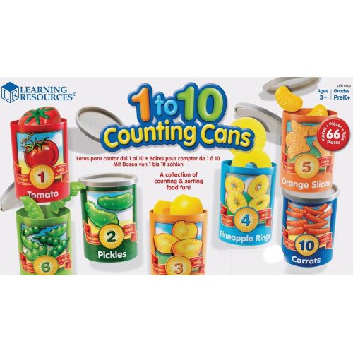 1 to 10 Counting Cans