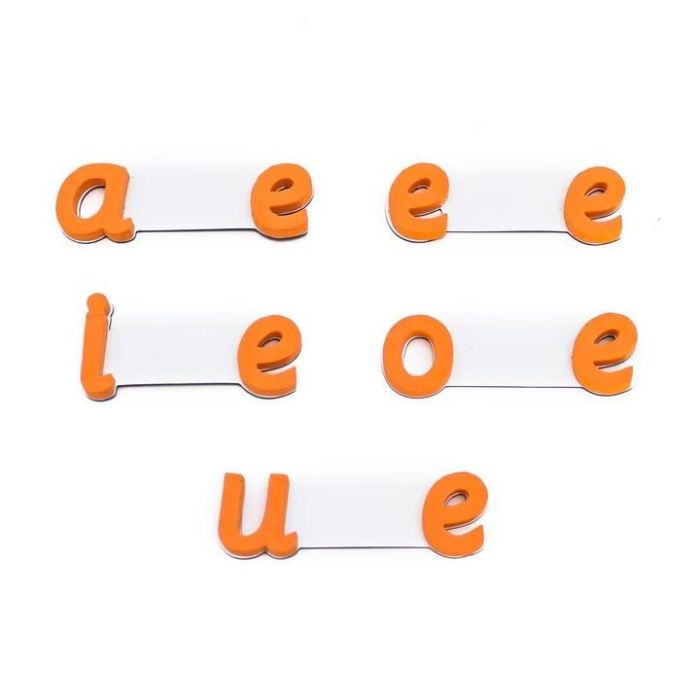 Rainbow Vowels Cursive