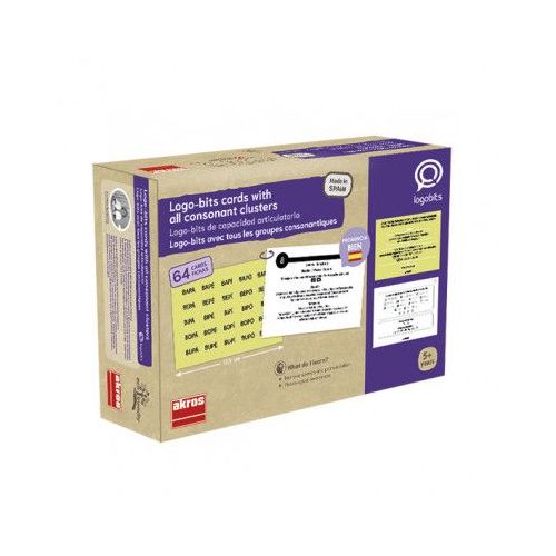 Logo Bits Cards With All Consonant Clusters in Spanish