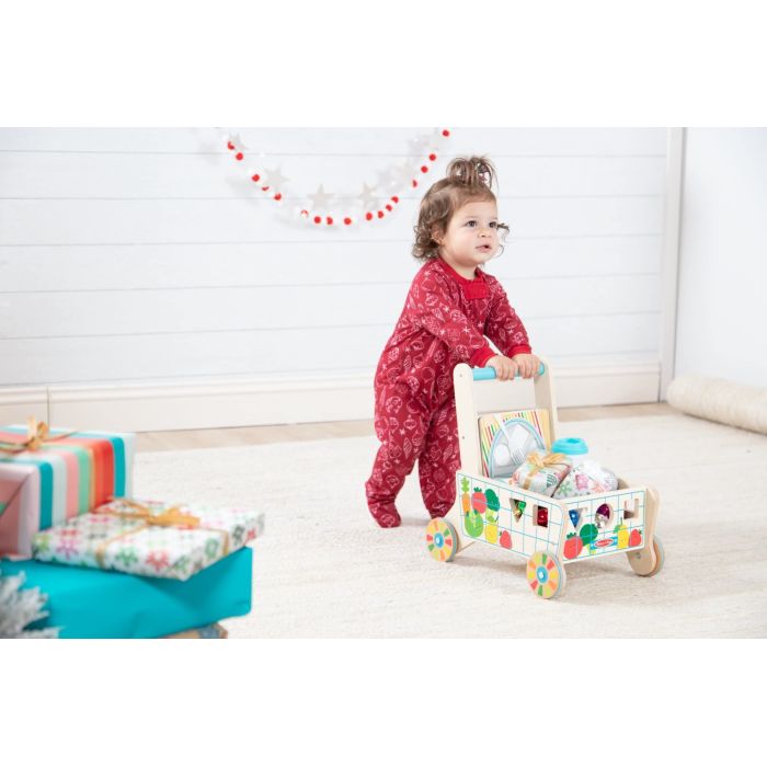 Wooden Shape Sorting Grocery Cart