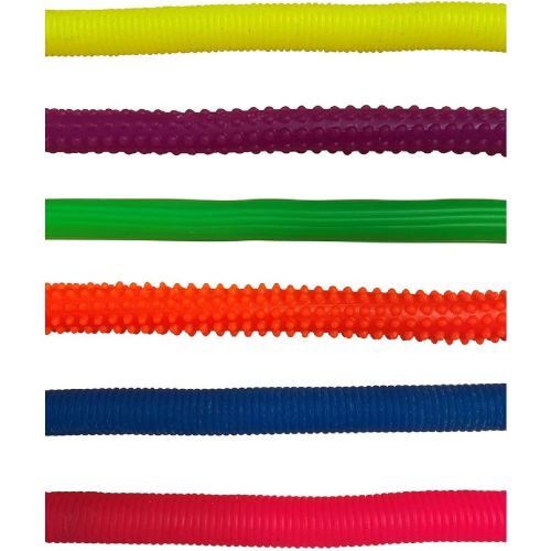 Textured Elastic Snakes Stretchy Elastic Fidget Snakes Pink