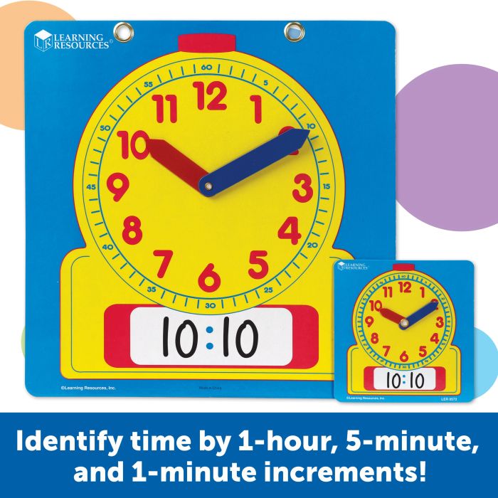 Write & Wipe Clocks Classroom Set